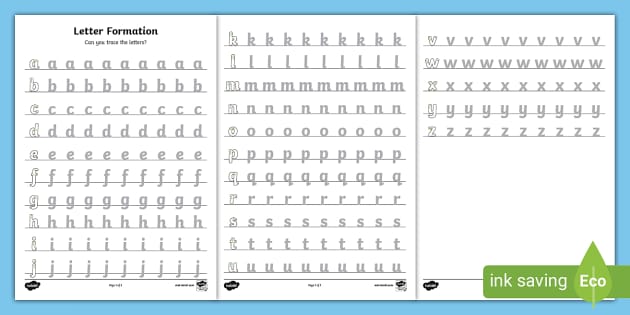 Letter Formation PDF Worksheet | Foundation Stage - Twinkl - Worksheets Library