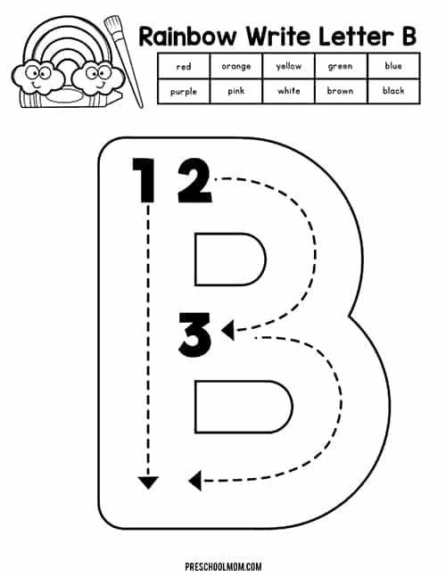 Letter B Preschool Printables - Preschool Mom - Worksheets Library