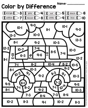 Free back to school subtraction worksheet, Download Free back to school ...