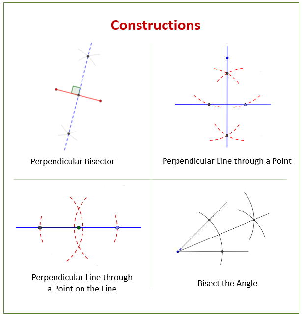 Geometry Constructions (examples, solutions, worksheets, videos ...