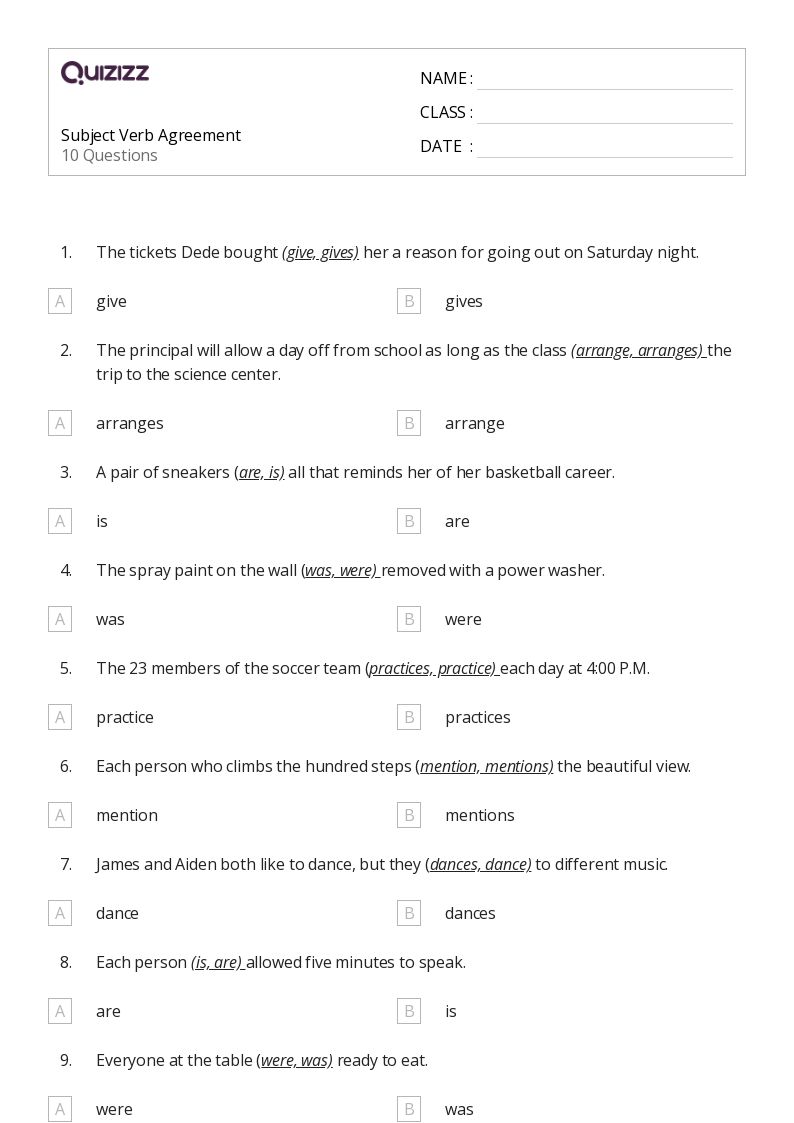 Verbs Worksheets Subject Verb Agreement Worksheets Worksheets Library Verbs Worksheets Subject Verb Agreement Worksheets Worksheets Library