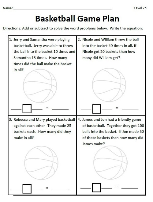 March Madness Basketball Math Worksheets - Etsy - Worksheets Library