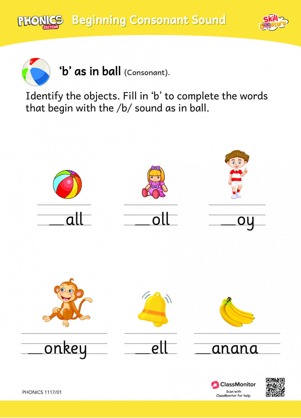 Phonics Unit - 1 Activity Consonant Beginning Sound Worksheet ... - Worksheets Library