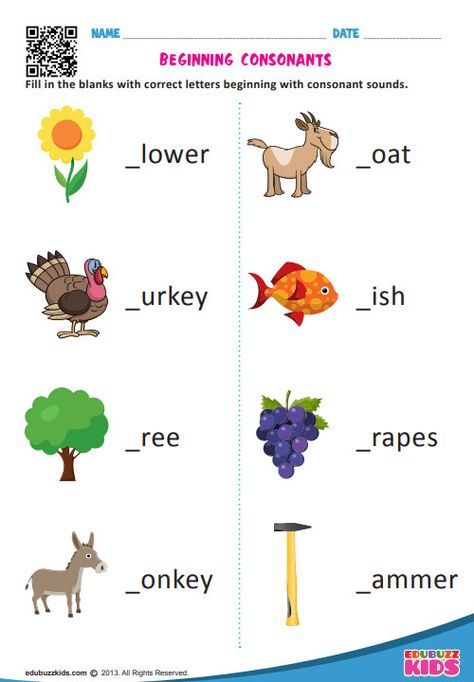 Consonants - Worksheets Library