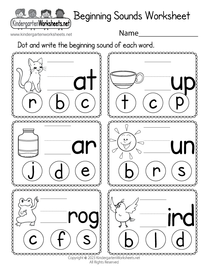 Beginning Sounds Worksheet - Free Printable, Digital, & PDF - Worksheets Library