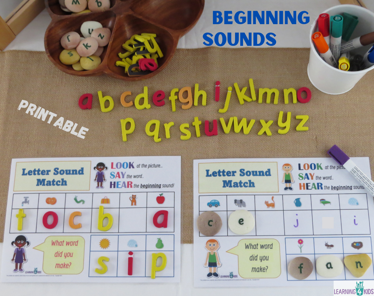 Exercise to the Beginning Letter Sounds | Phonics and Letter Sounds ...