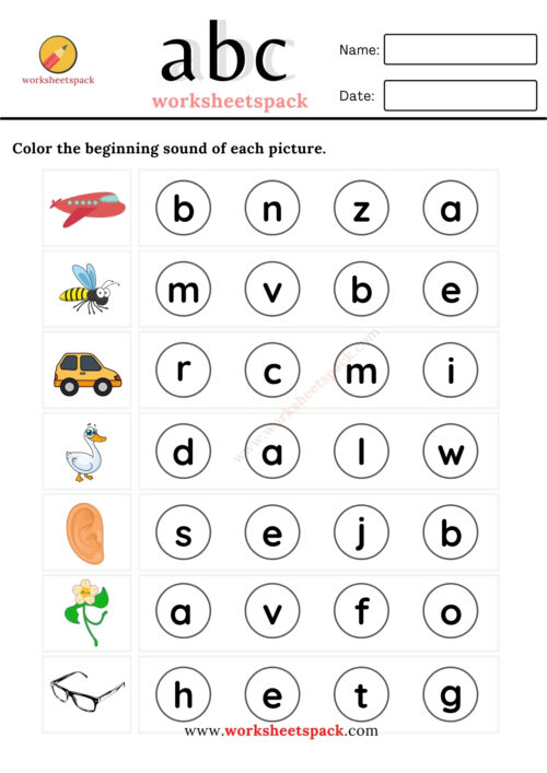 Beginning Sounds Alphabet Dot Pages - This Reading Mama - Worksheets Library
