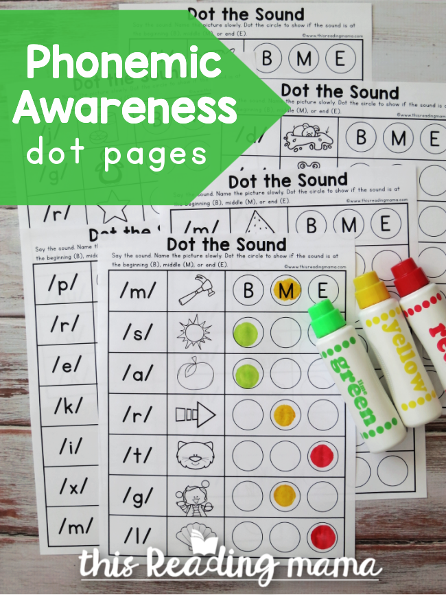 Phonemic Awareness Dot Pages - This Reading Mama - Worksheets Library