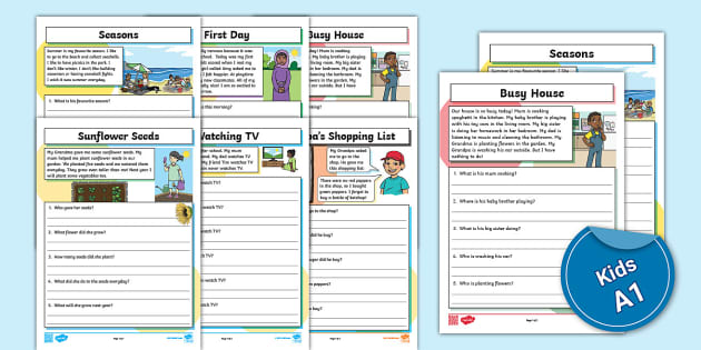 Easy ESL Beginner Reading Comprehension (teacher made) - Worksheets Library