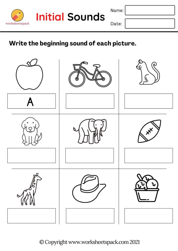 Write the beginning sounds of each picture - worksheetspack - Worksheets Library