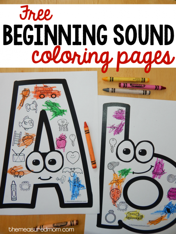 Beginning sounds coloring pages - The Measured Mom - Worksheets Library