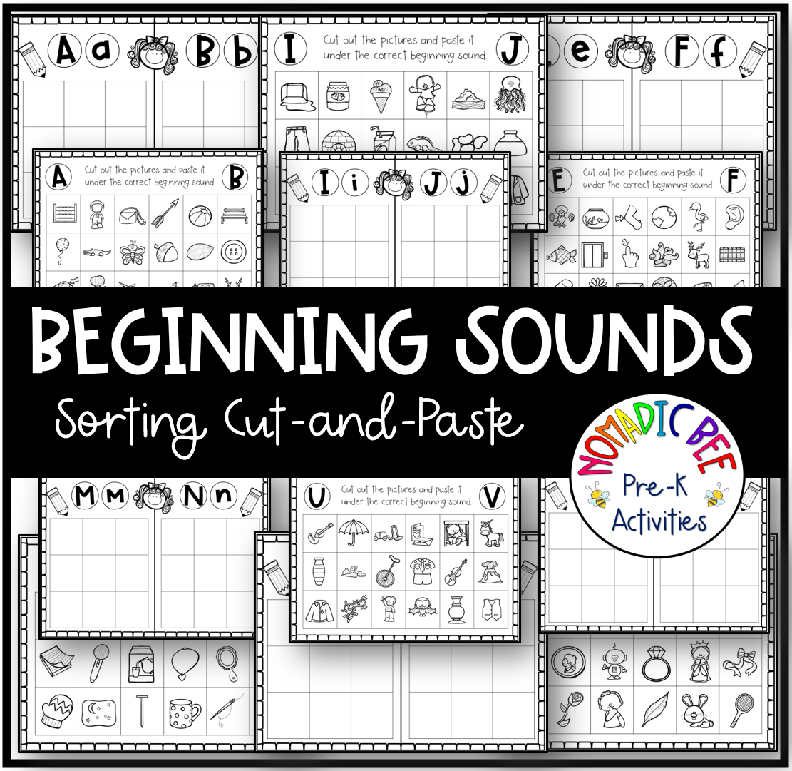 Beginning Sounds Cut-and-Paste worksheets - Worksheets Library