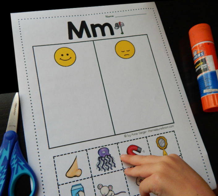 Letter sound cut and paste activity pages - The Measured Mom ...