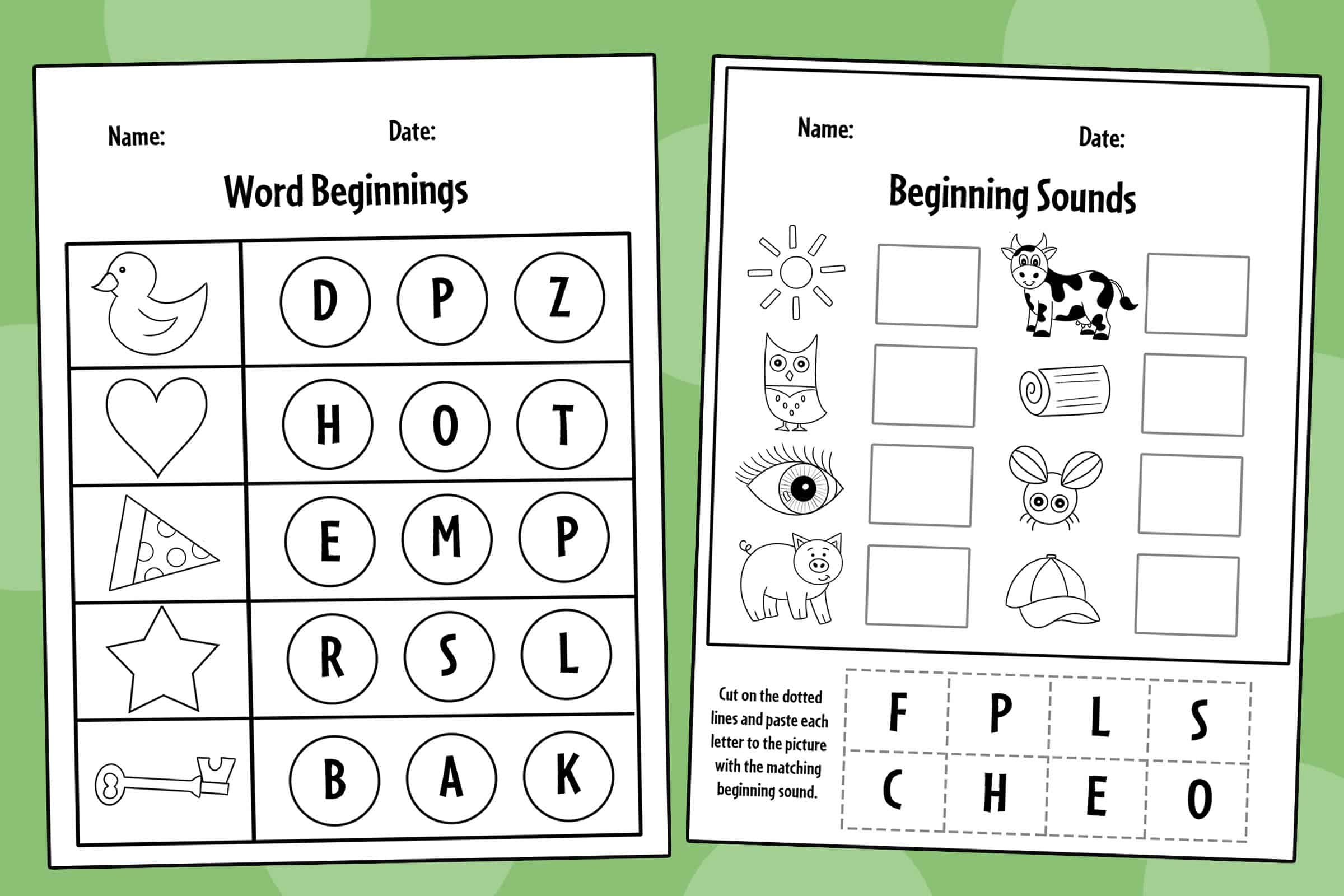 Alphabet Beginning Sounds Sorting Worksheets - Worksheets Library