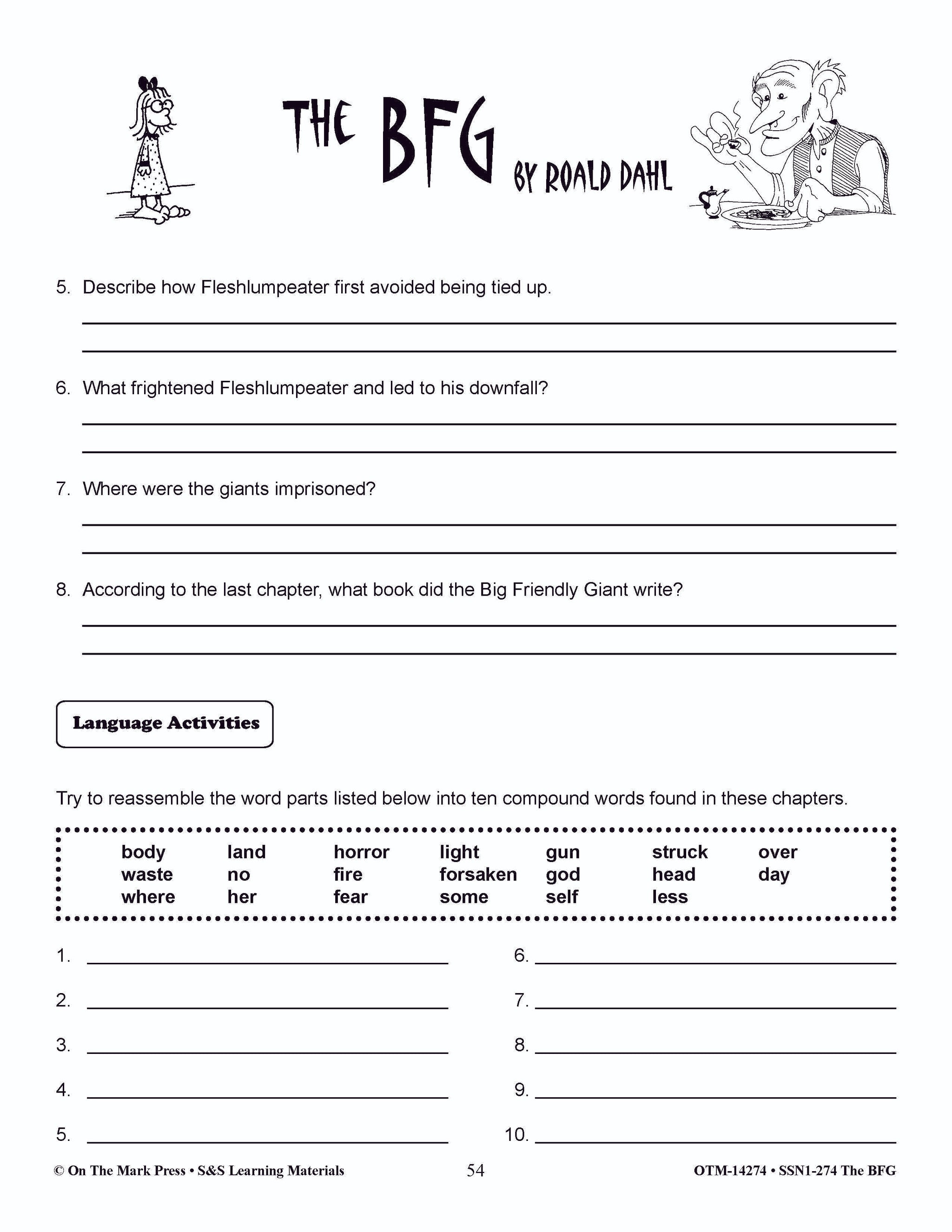 The BFG Math Companion {27 Printables, Answer Key & Common Core ...