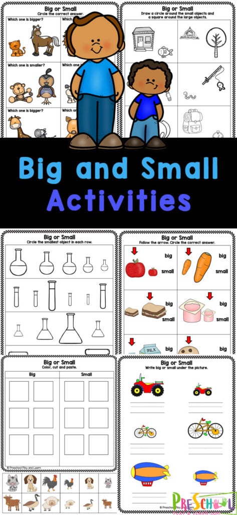 Big and Small Concept Activities with FREE Math Worksheet - Worksheets ...