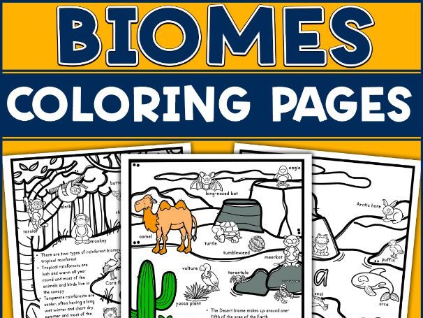 Biome Word Wall Coloring Sheets - Biome Word Wall Coloring Sheets ...