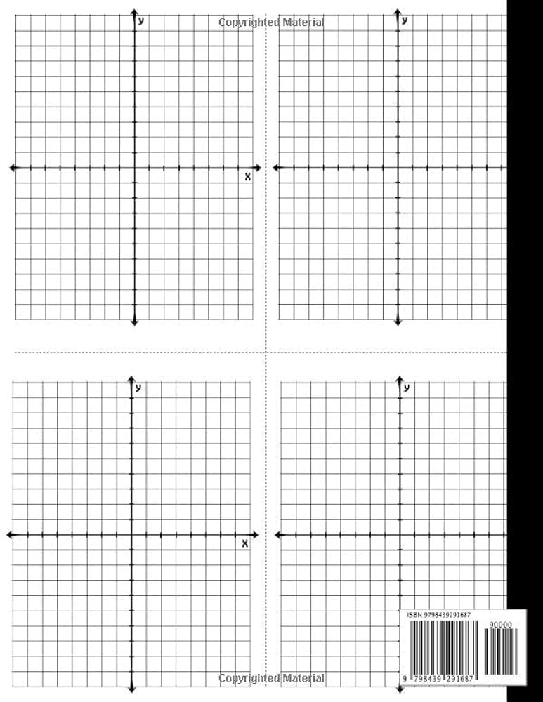 Four Quadrant Coordinate Graph Paper x = [-10,10]; y