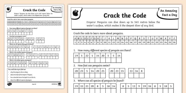 Break the Code Worksheet: Fun and Engaging Activities for Problem Solving