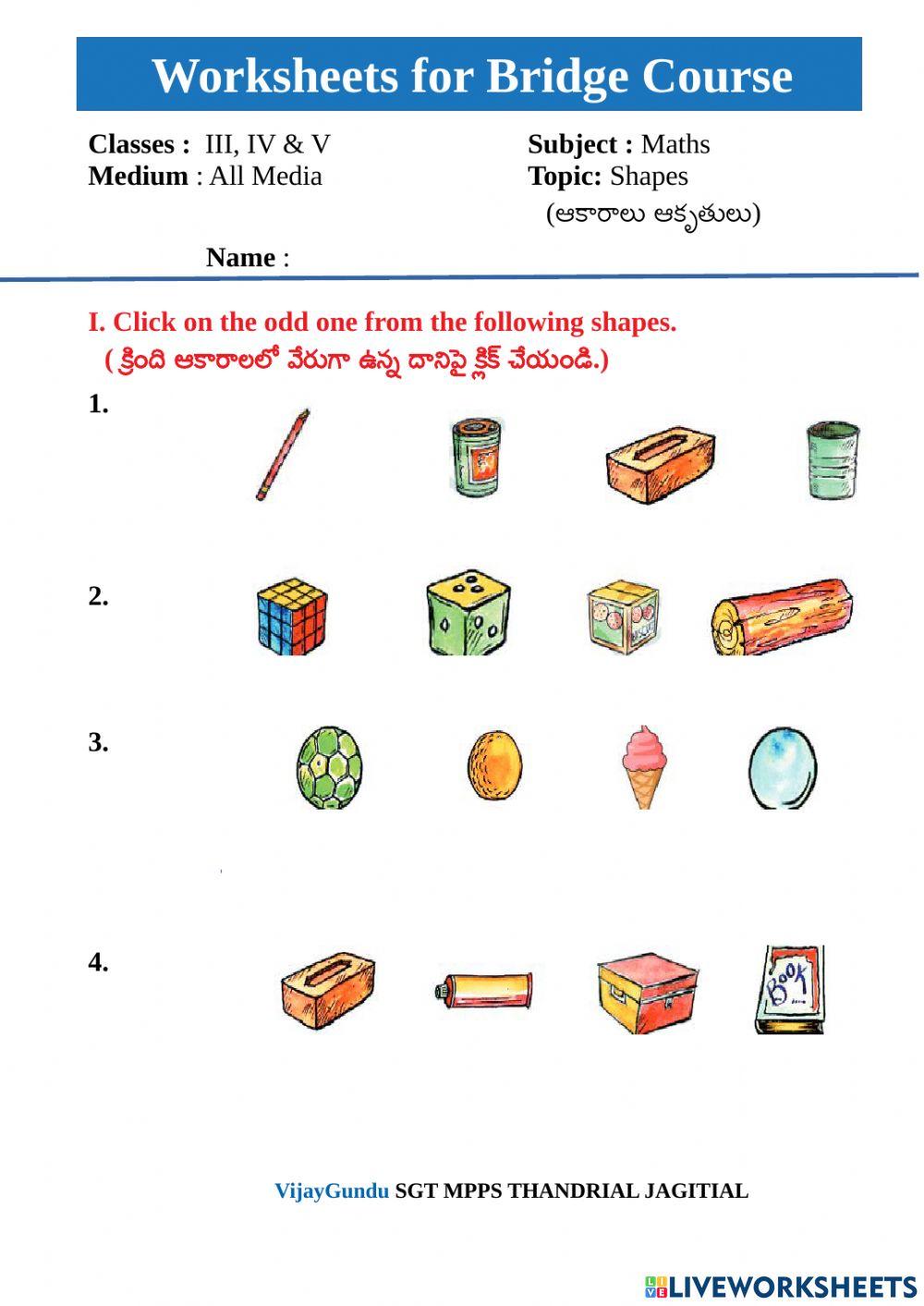Bridge course maths 2 by Vijay Gundu worksheet | Live Worksheets - Worksheets Library