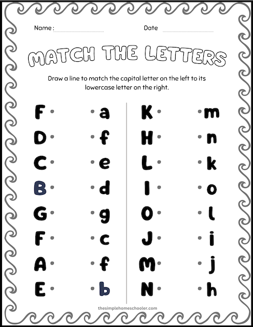 17+ Fun Printable Match Uppercase and Lowercase Letters Worksheets ... - Worksheets Library