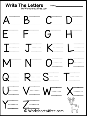 Letters - Capital Letters - Worksheets4Free - Free Worksheets - Worksheets Library