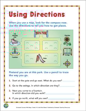 Using Directions: Grade 2 Map Skills | Printable Maps, Skills Sheets - Worksheets Library