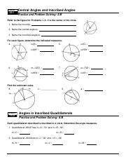 Module 15 Review WS 19-20.pdf - LESSON 15-1 Central Angles and ...
