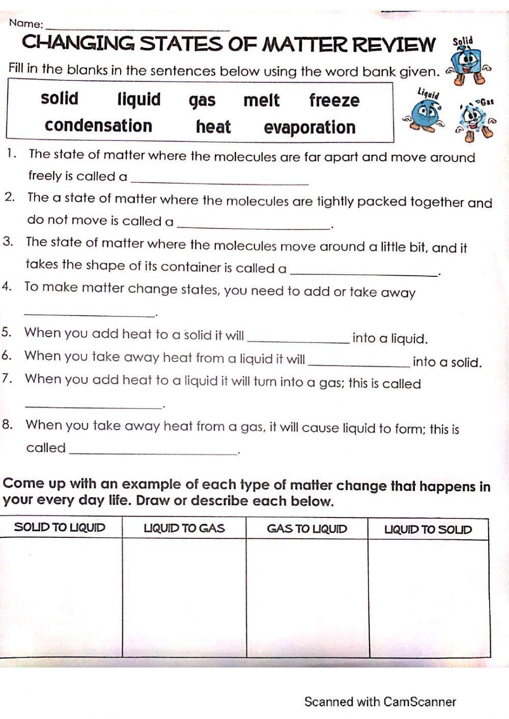 Changes Of States Of Matter Worksheet Twinkl Twinkl Worksheets Changes Of States Of Matter Worksheet Twinkl Twinkl Worksheets