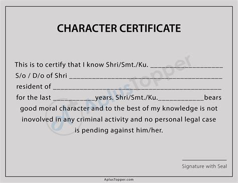 character certificate format – bak.una.edu.ar - Worksheets Library
