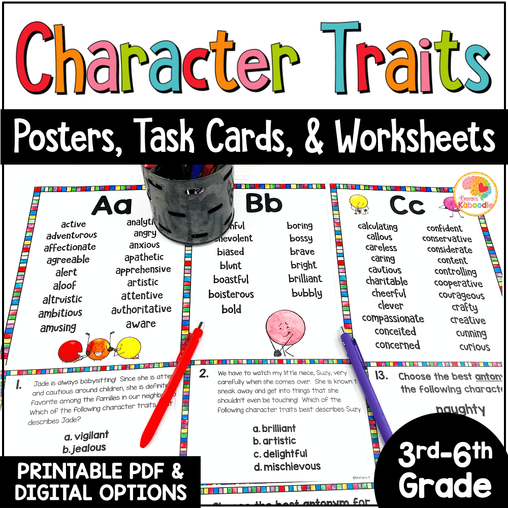 Free character traits printable worksheet, Download Free character ...