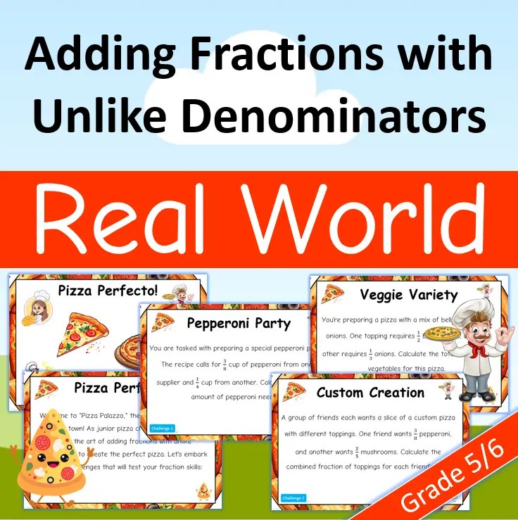 Adding Fractions With Unlike Denominators Free Worksheets