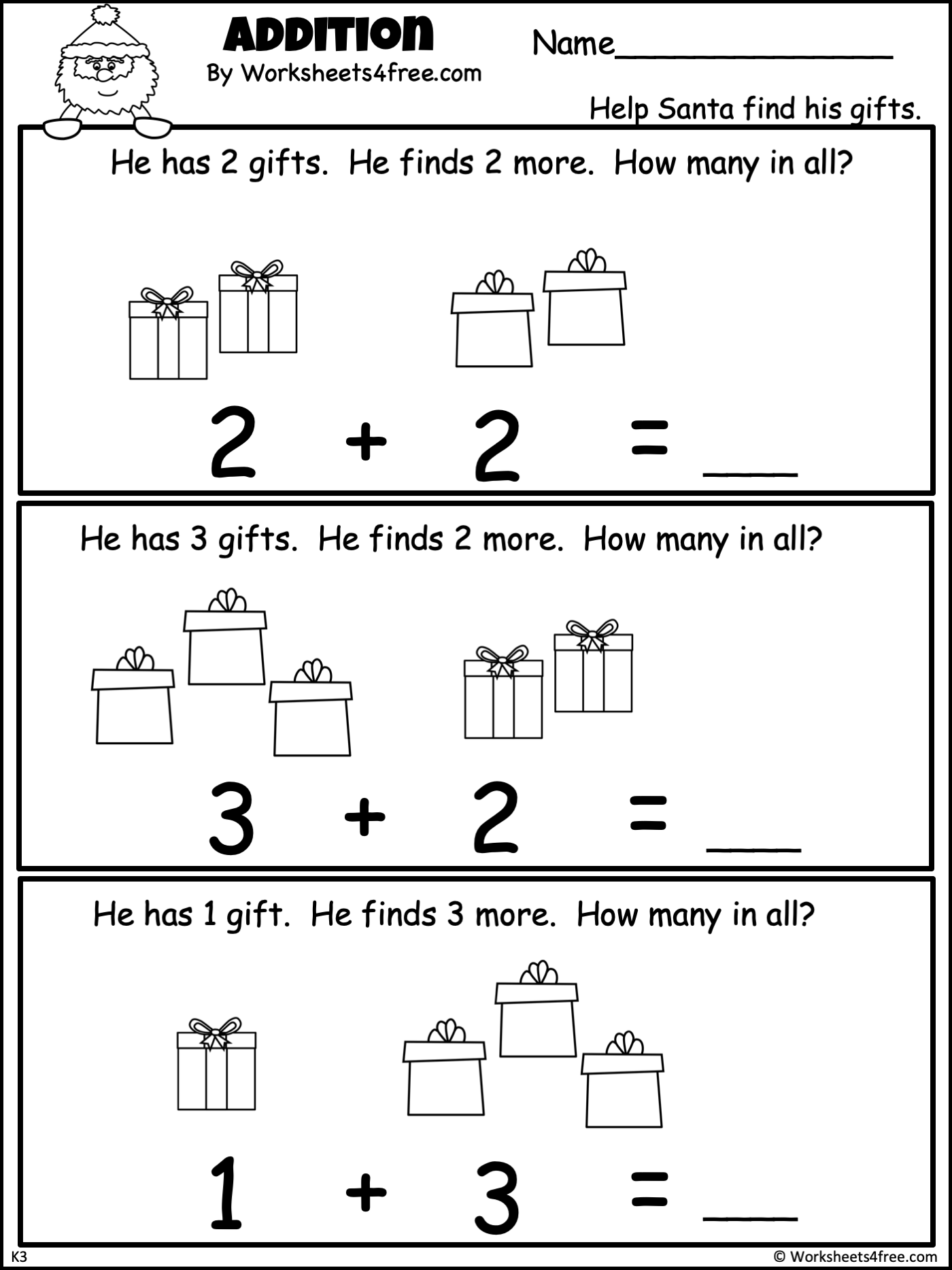 Free christmas addition math worksheet, Download Free christmas ...