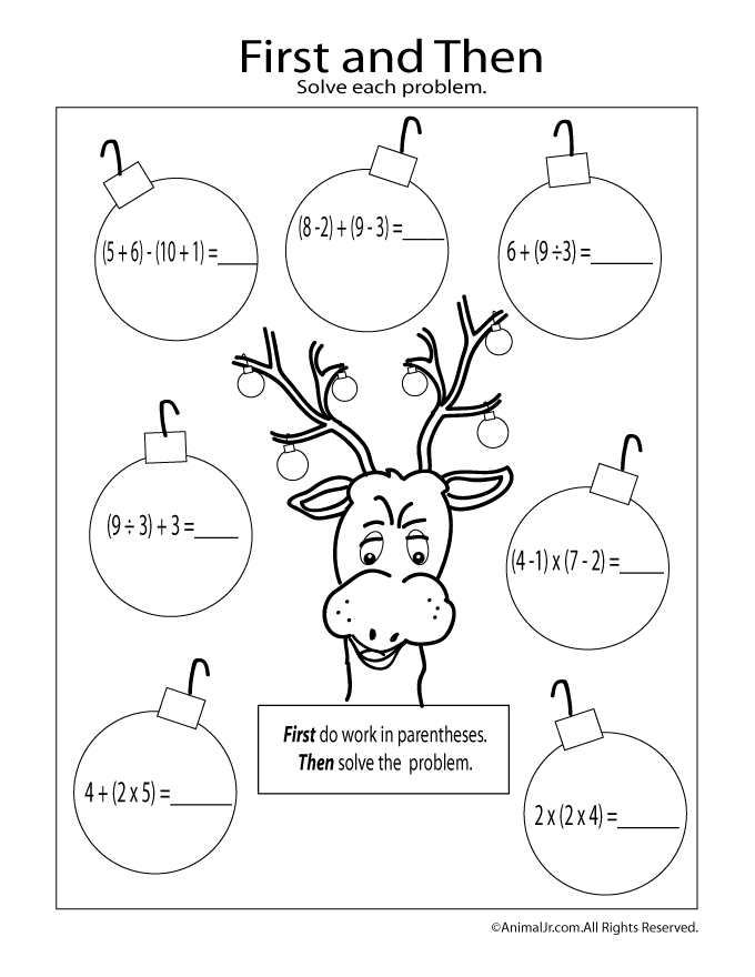 Christmas & Winter Math Worksheets for 2nd, 3rd and 4th Graders ...