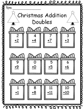 Christmas & Winter- Math Worksheets for 1st Grade- No Prep - Worksheets ...