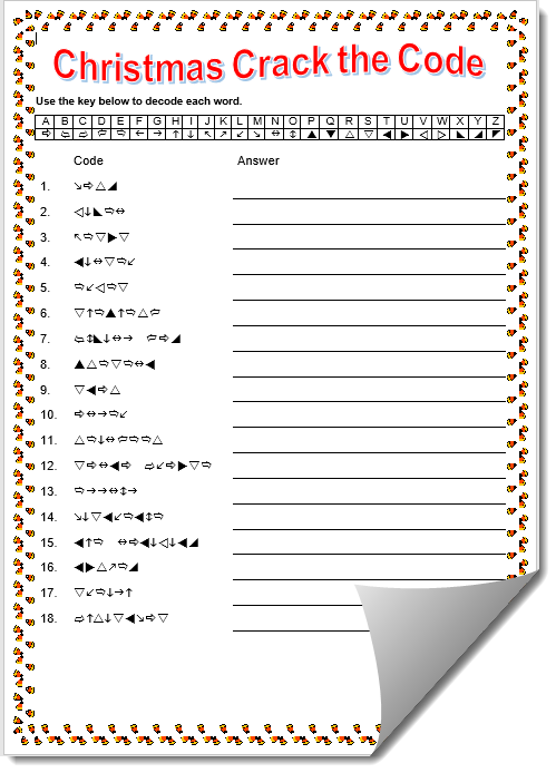 Christmas Code Cracker | Word Activity with Answers - Worksheets Library