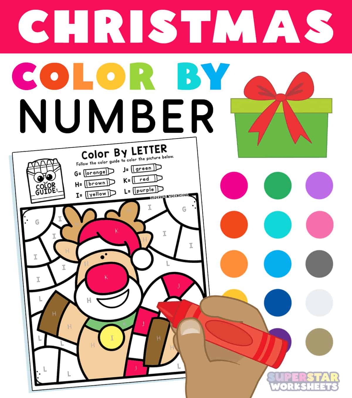 Christmas Color By Number - Superstar Worksheets - Worksheets Library