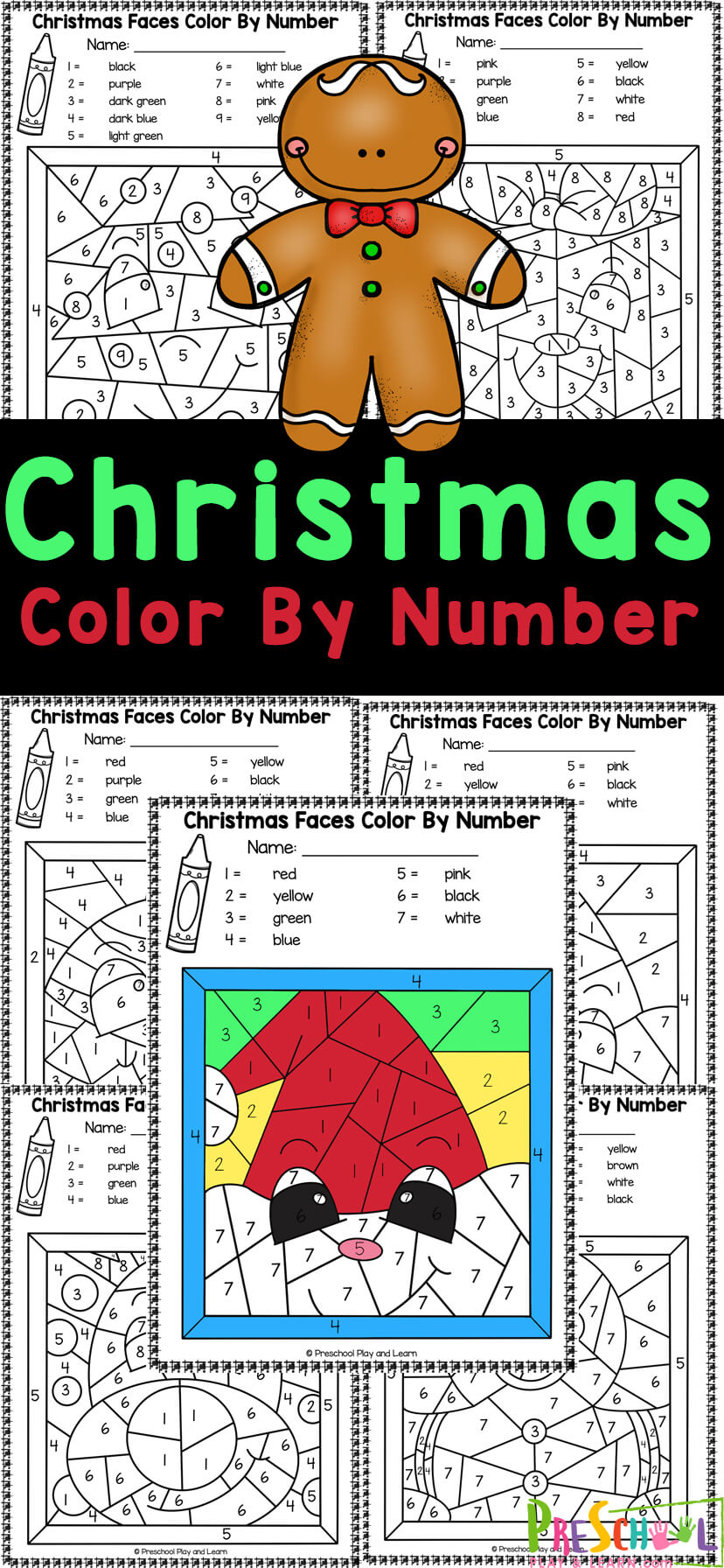 FREE Printable Christmas Color by Number Worksheets - Worksheets Library