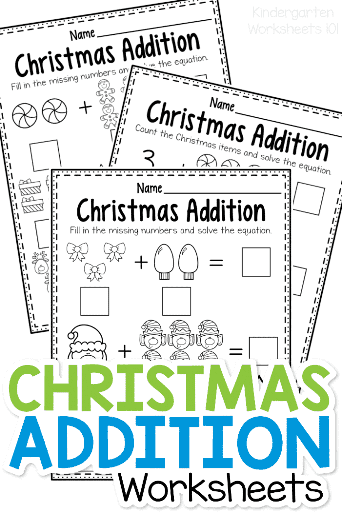 Kindergarten Christmas Addition Worksheets - Kindergarten ...
