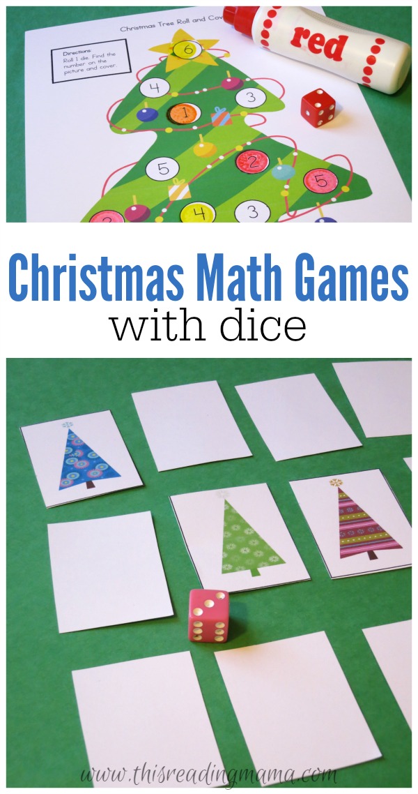 Christmas Math Games with Dice {FREE!} - Worksheets Library