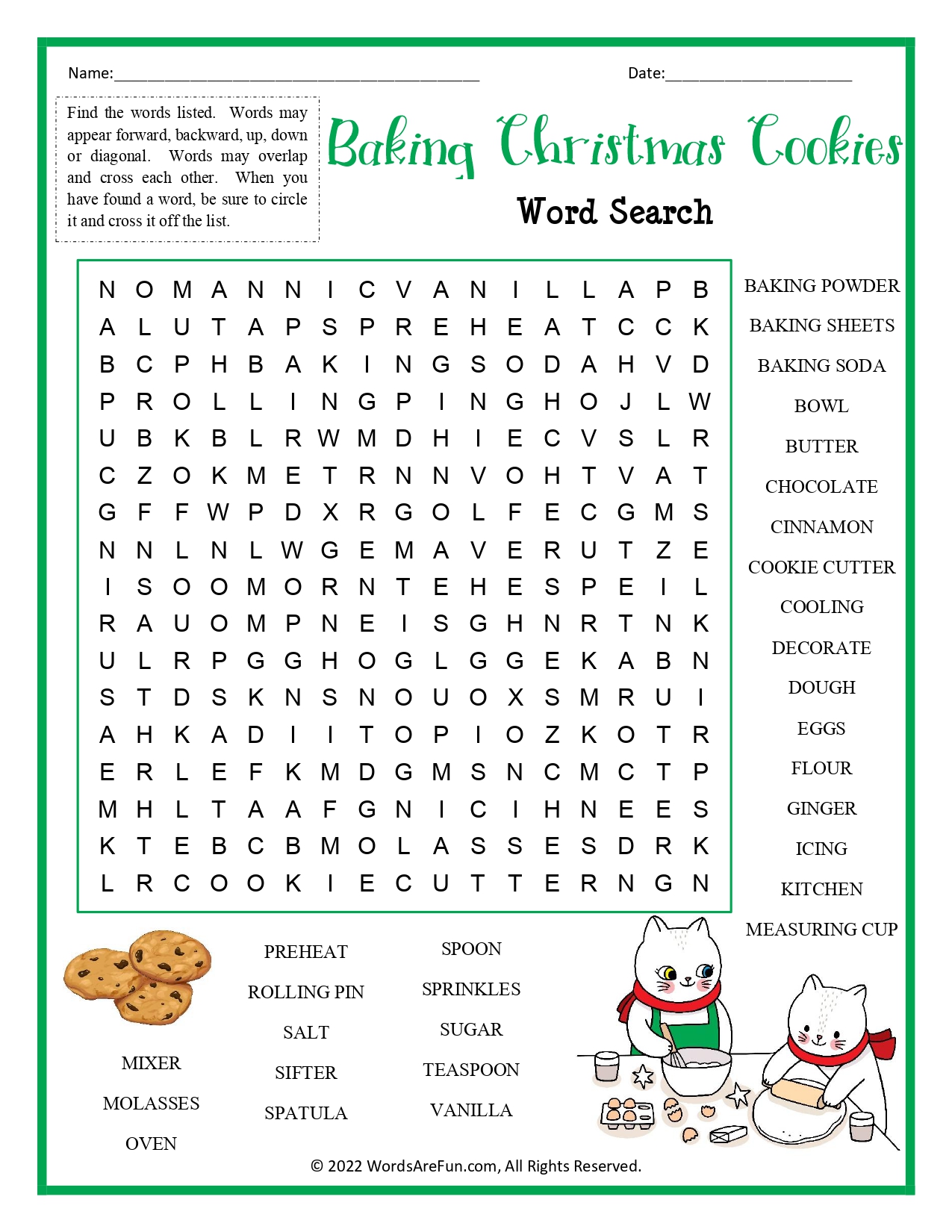Christmas Word Search Printable - Paper Trail Design - Worksheets Library
