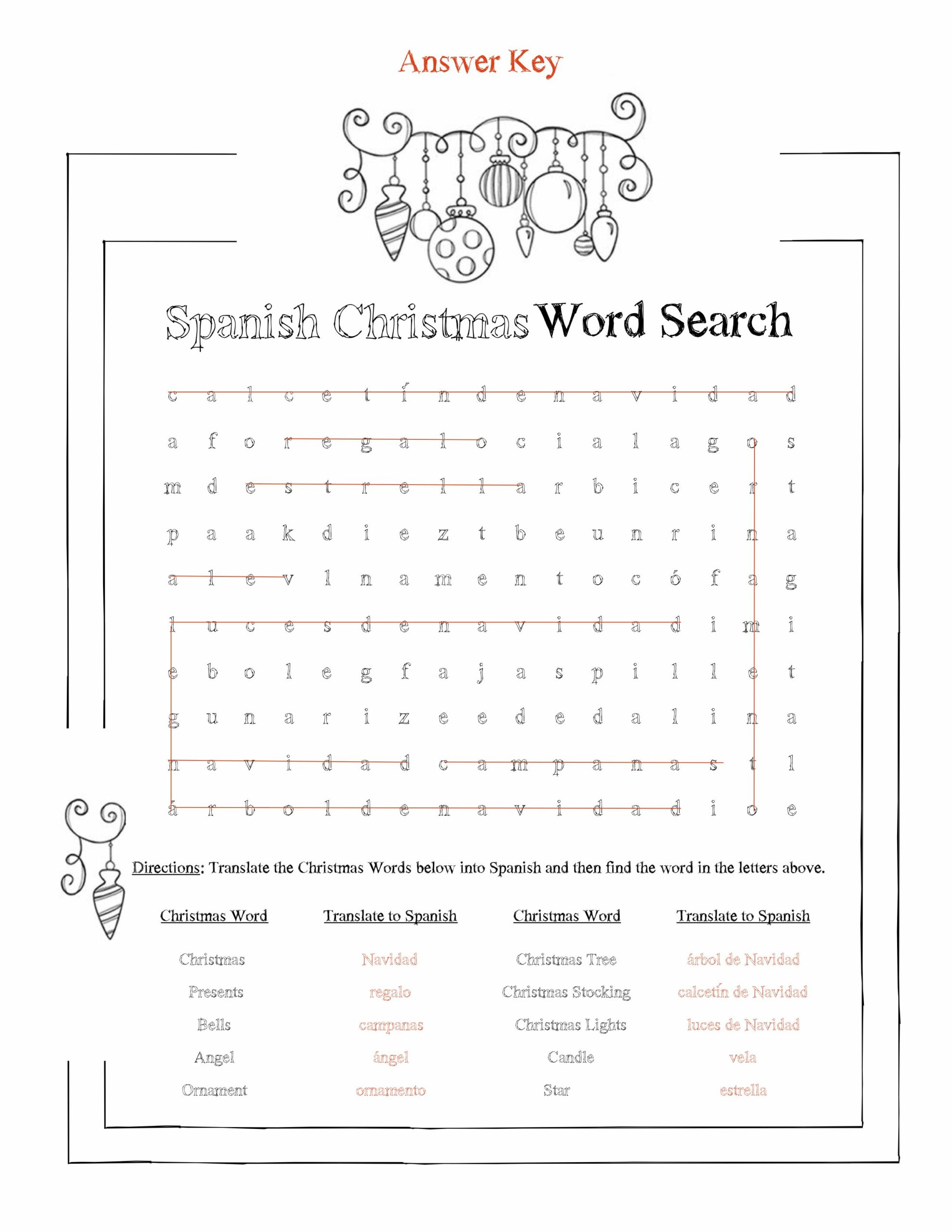 Spanish Christmas Word Search Worksheet | Made By Teachers - Worksheets ...