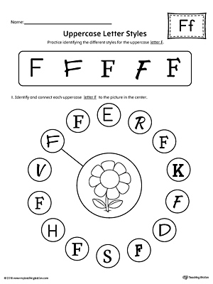 Uppercase Letter F Styles Worksheet | MyTeachingStation.com - Worksheets Library