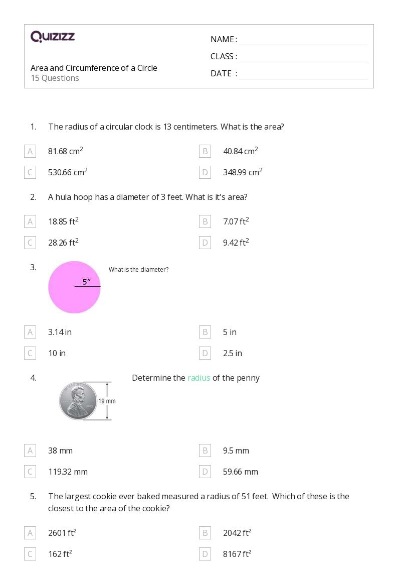 Free circumference worksheet 7th grade, Download Free circumference ...