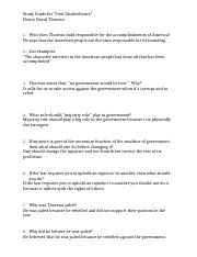 Civil Disobedience Study Guide 1 - Study Guide for Civil ...
