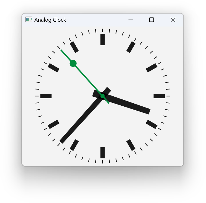 Analog Clock | Qt Widgets 6.7.1 - Worksheets Library