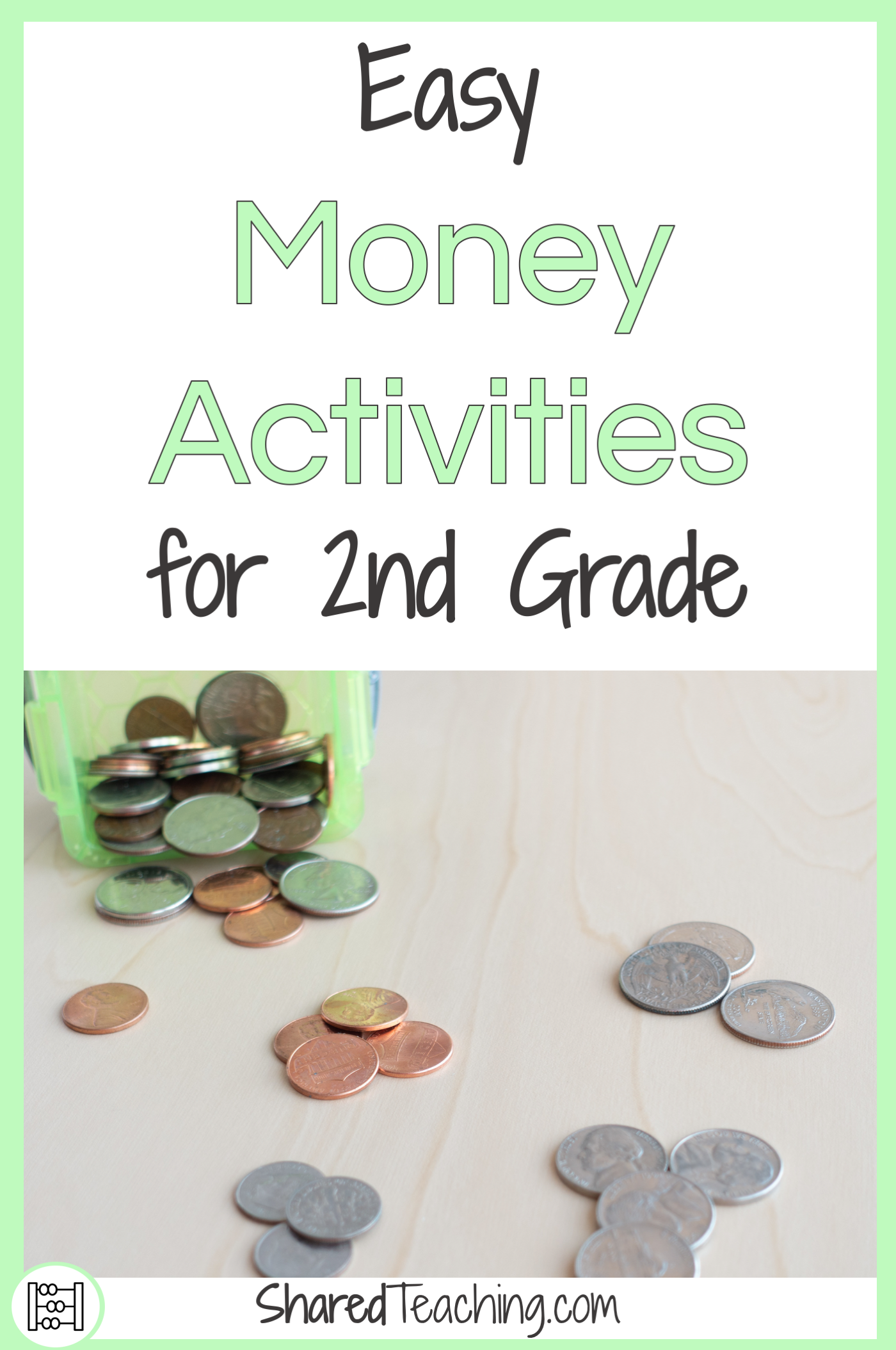 Easy Money Activities for 2nd Grade - Shared Teaching - Worksheets Library
