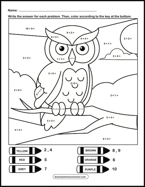 10 Bright Addition Color by Number Worksheets: Easy Print! - The ...