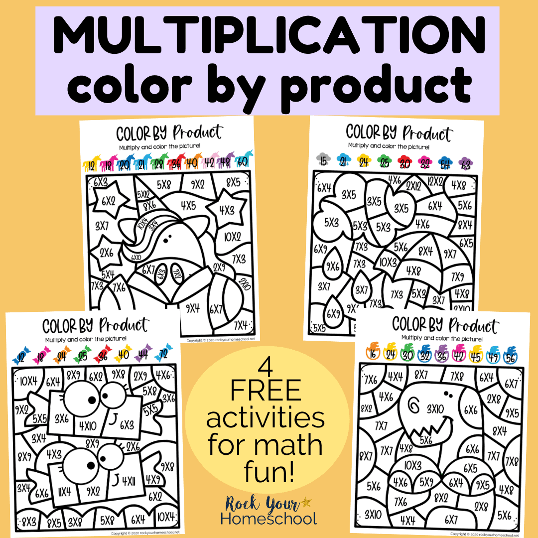 Free color by multiplication printables, Download Free color by ...