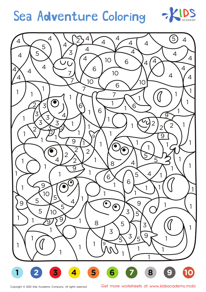 Free Coloring by Numbers – Printables for Grade 1 - Worksheets Library